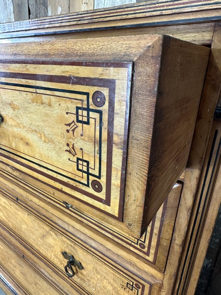 Antique Pollard Oak Maple & Co Aesthetic Movement Large Chest of ...