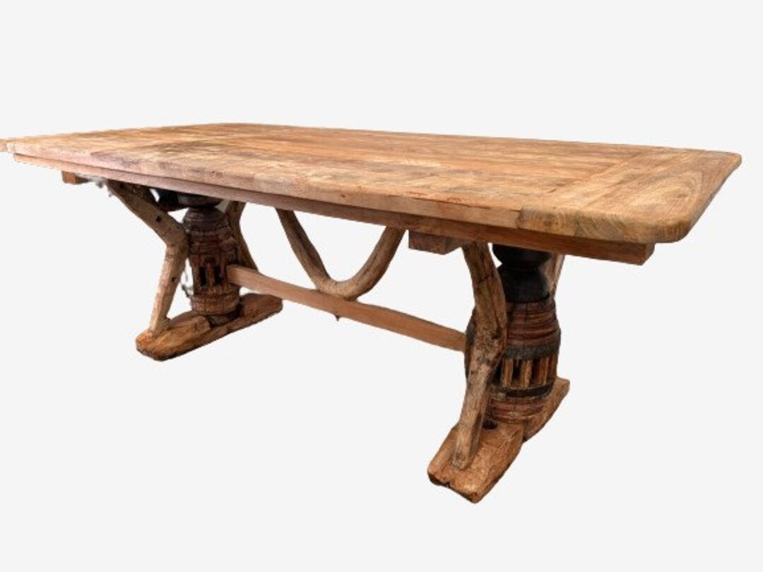 Antique Folk Art Vernacular Farmhouse Refectory Dining Table, C 1860 ...