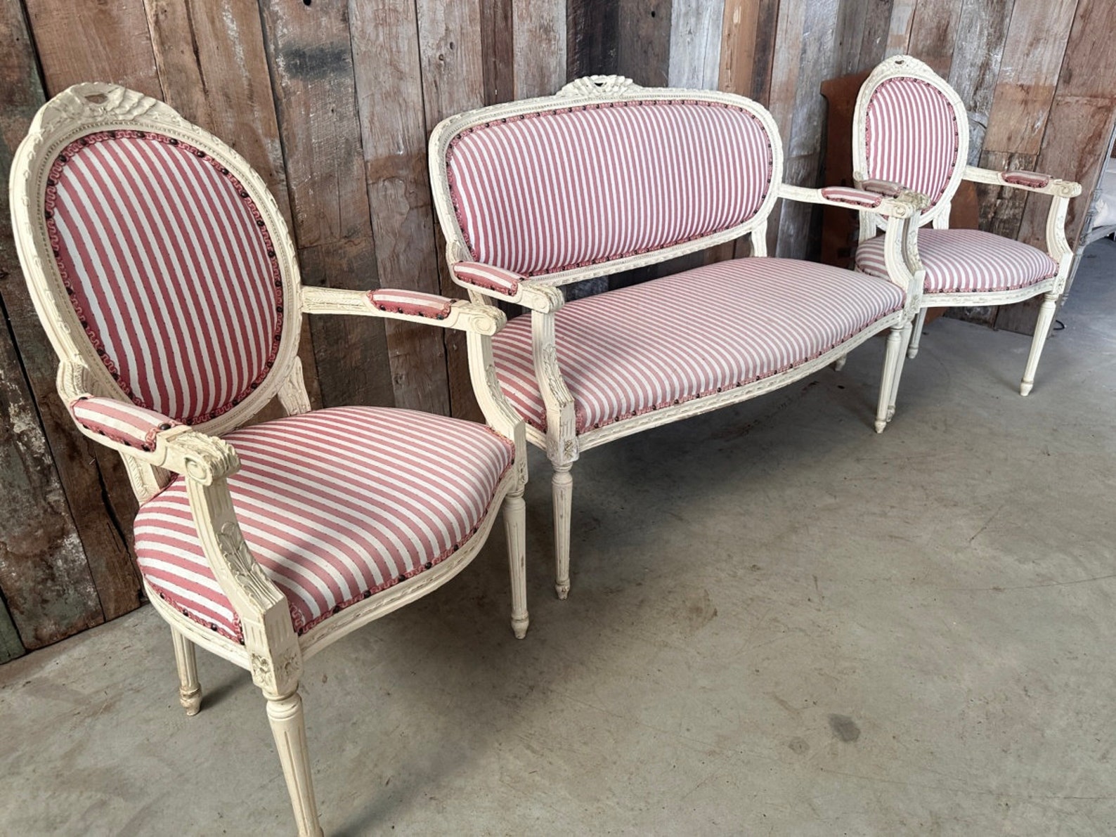 Vintage French Salon Three-piece Suite - Etsy UK