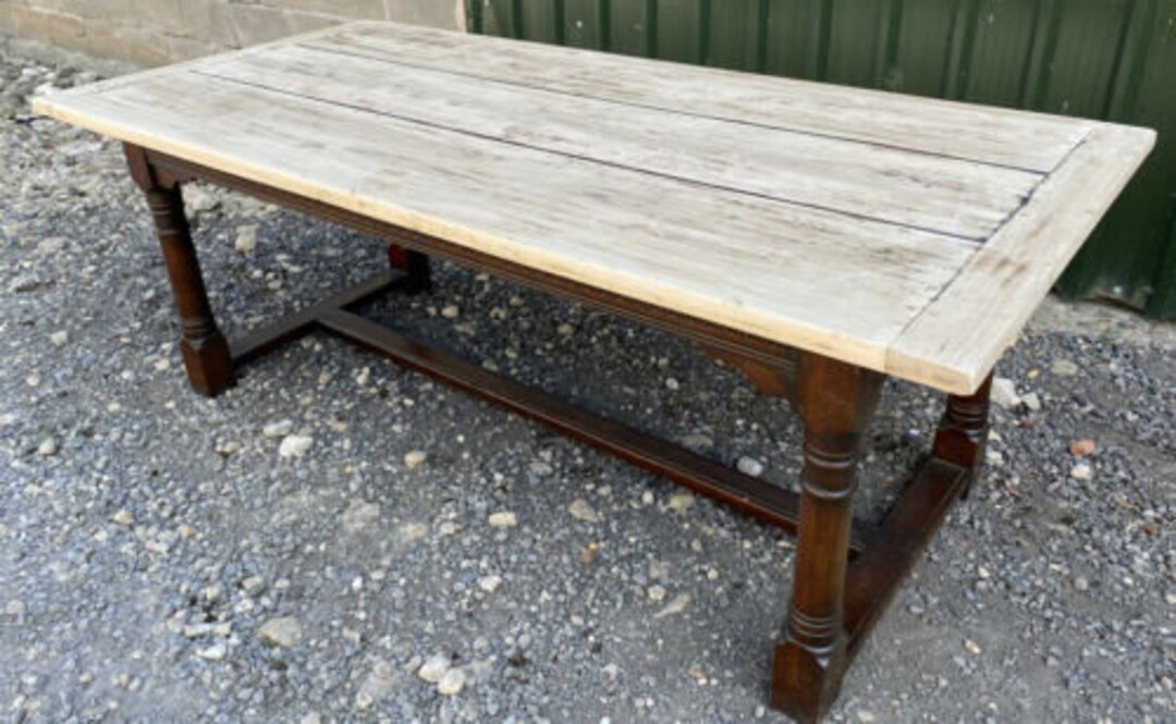 Antique French Oak Scrub Top Refectory Dining Table, Circa 1900 - Etsy