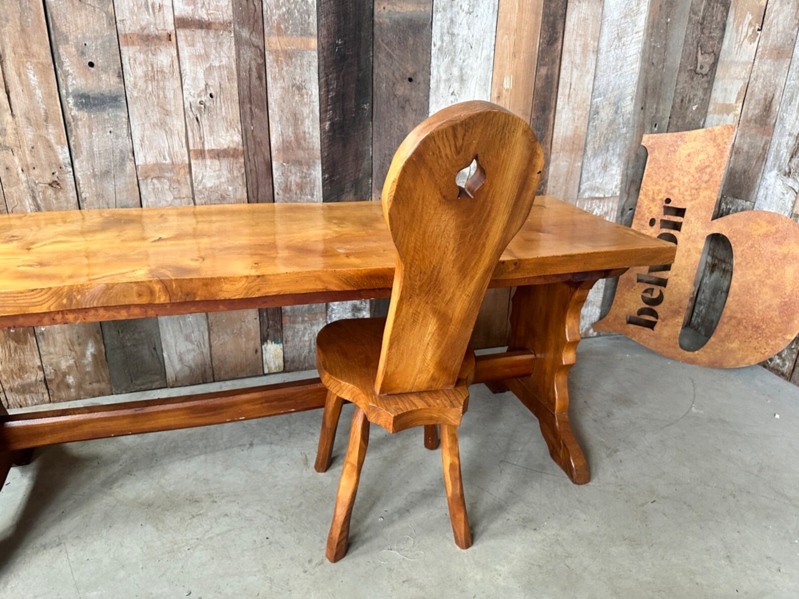 Vintage Arts & Crafts Handmade Yew Refectory Dining Table - Etsy UK