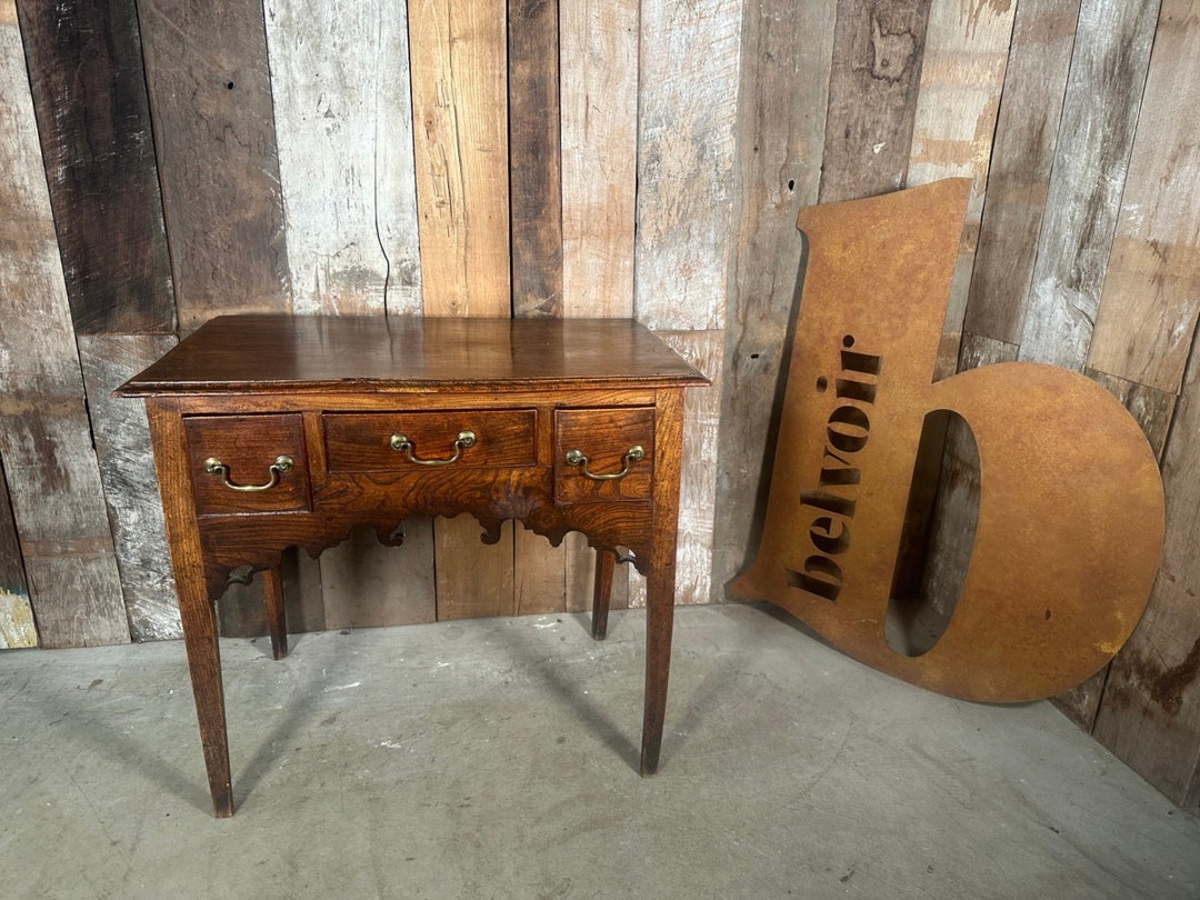 Antique Georgian Elm Lowboy Console Table, C1780 - Etsy UK