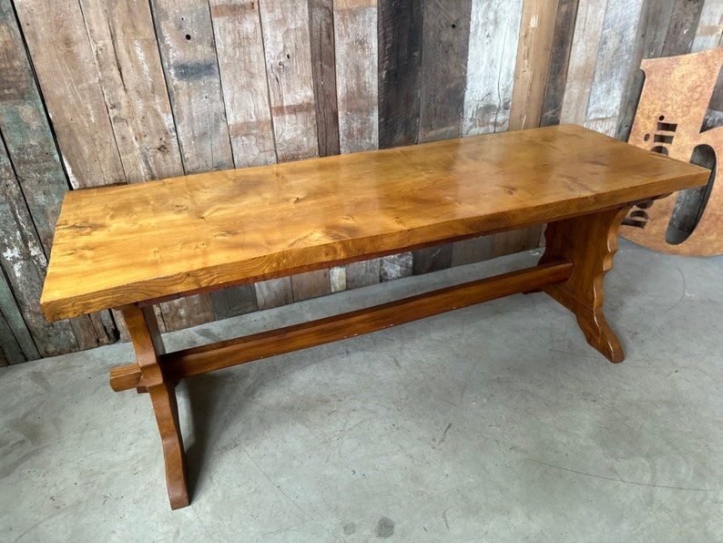 Vintage Arts & Crafts Handmade Yew Refectory Dining Table - Etsy UK