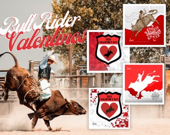 PRINTABLE Bull Riding Valentine Card for Kids INSTANT DOWNLOAD ...