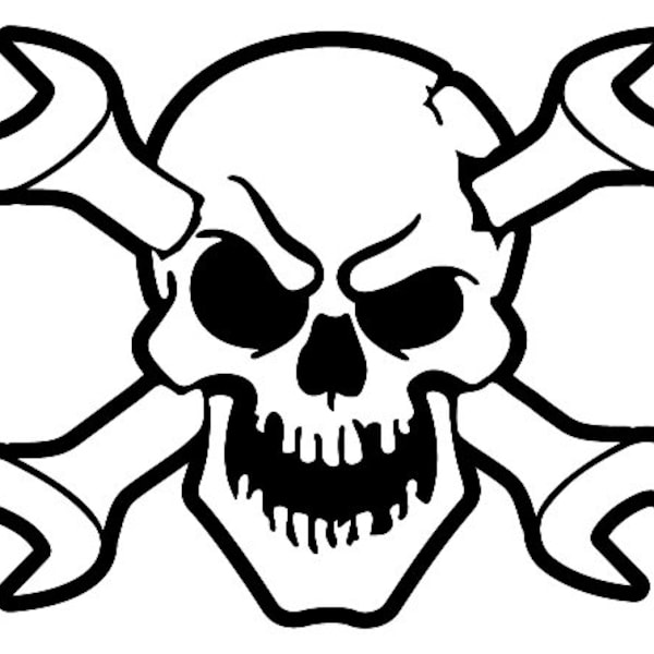 Skull With Wrenches - Etsy