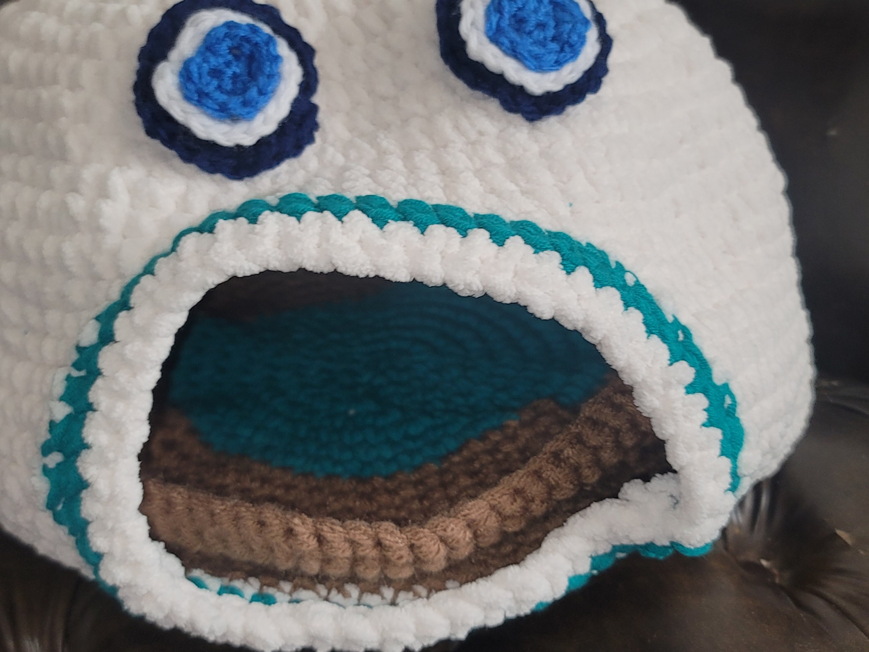 Crochet Pattern~ Fish Cat Cave! (or Small Pet Cave!) Cat Bed- Digital ...
