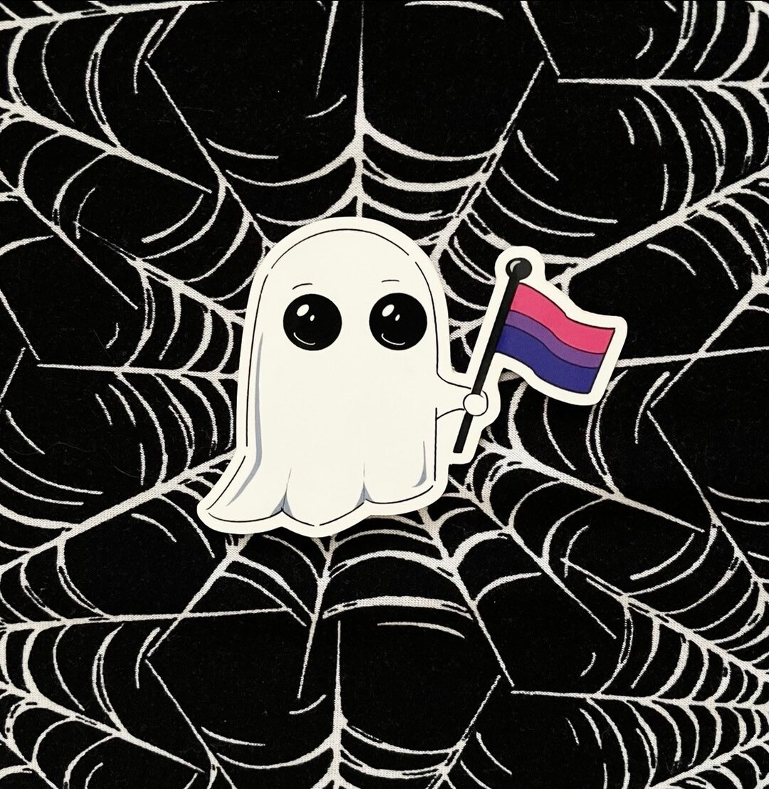 Bisexual Flag Ghost Sticker Ghost Vinyl Sticker Gifts for Ghost Lovers ...
