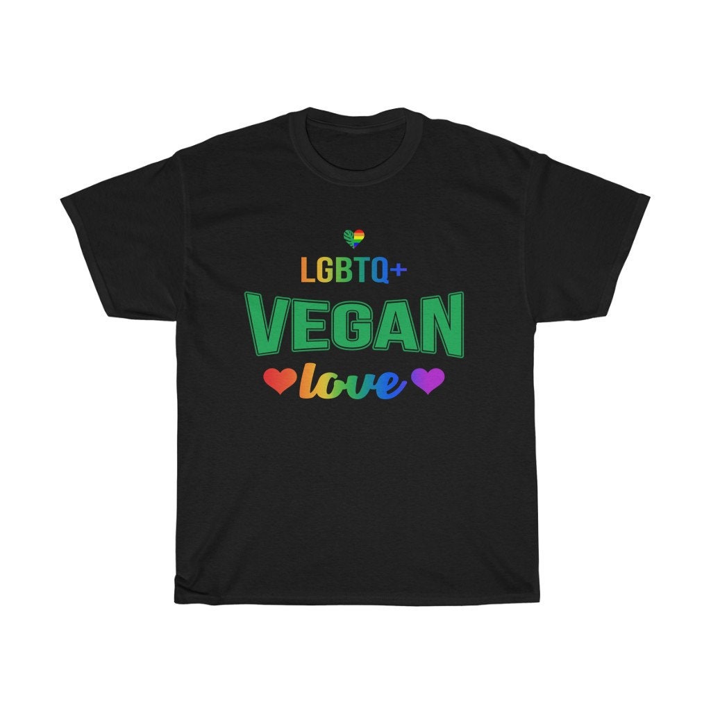 LGBT Vegan Love Shirt Gay Pride Shirt Lesbian Gay Pride | Etsy