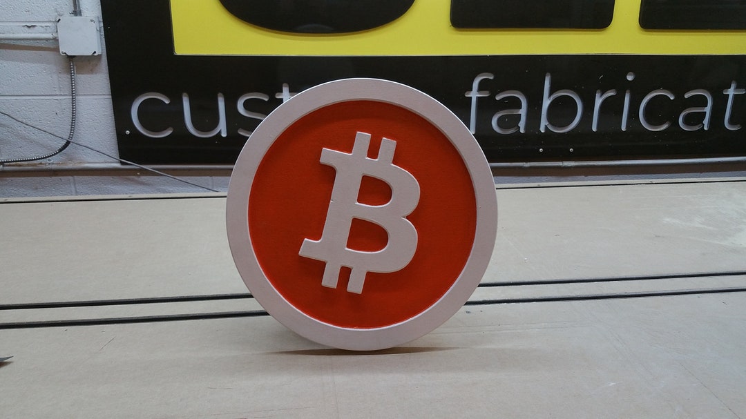 Bitcoin Logo Sign - Etsy