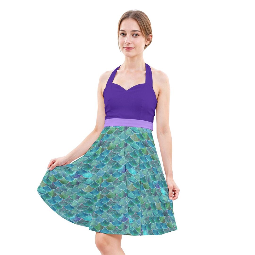 Mermaid Disney Bounding - Mermaid Halter Dress - Mermaid Dress - Dapper ...