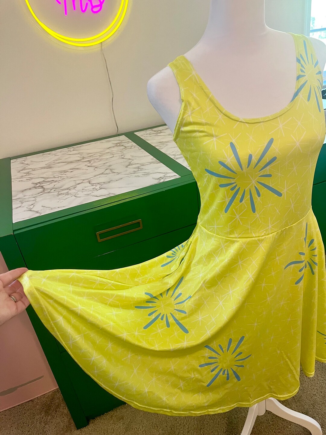 Joy - Inside Out - Disney Bounding - Cosplay - Women's Midi Dress With ...