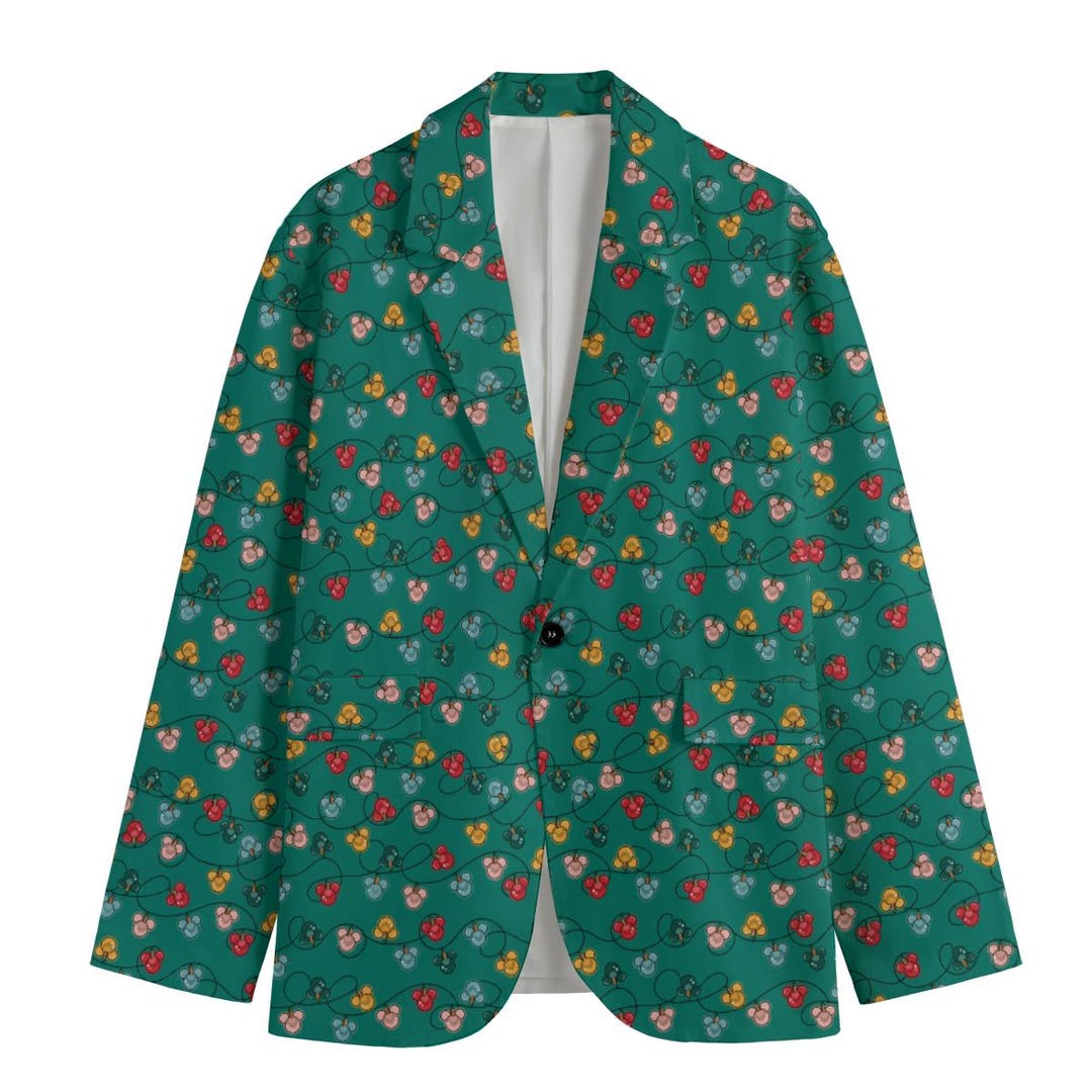 Mickey Christmas Lights - Disney - Men's Casual Flat Lapel Collar ...