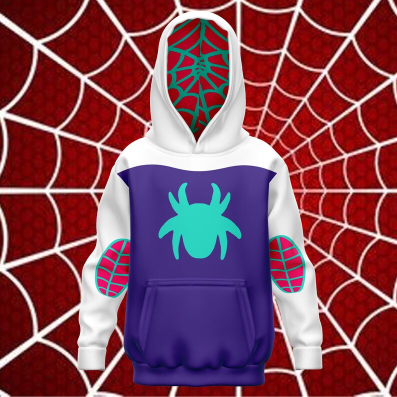 Spider Friends Ghost Spider Hoodie Cosplay Halloween - Etsy