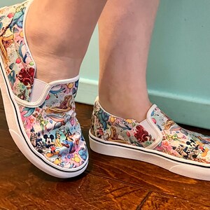 Disney Character Shoes - Disney Bounding - Rainbow - Women's Slip on ...