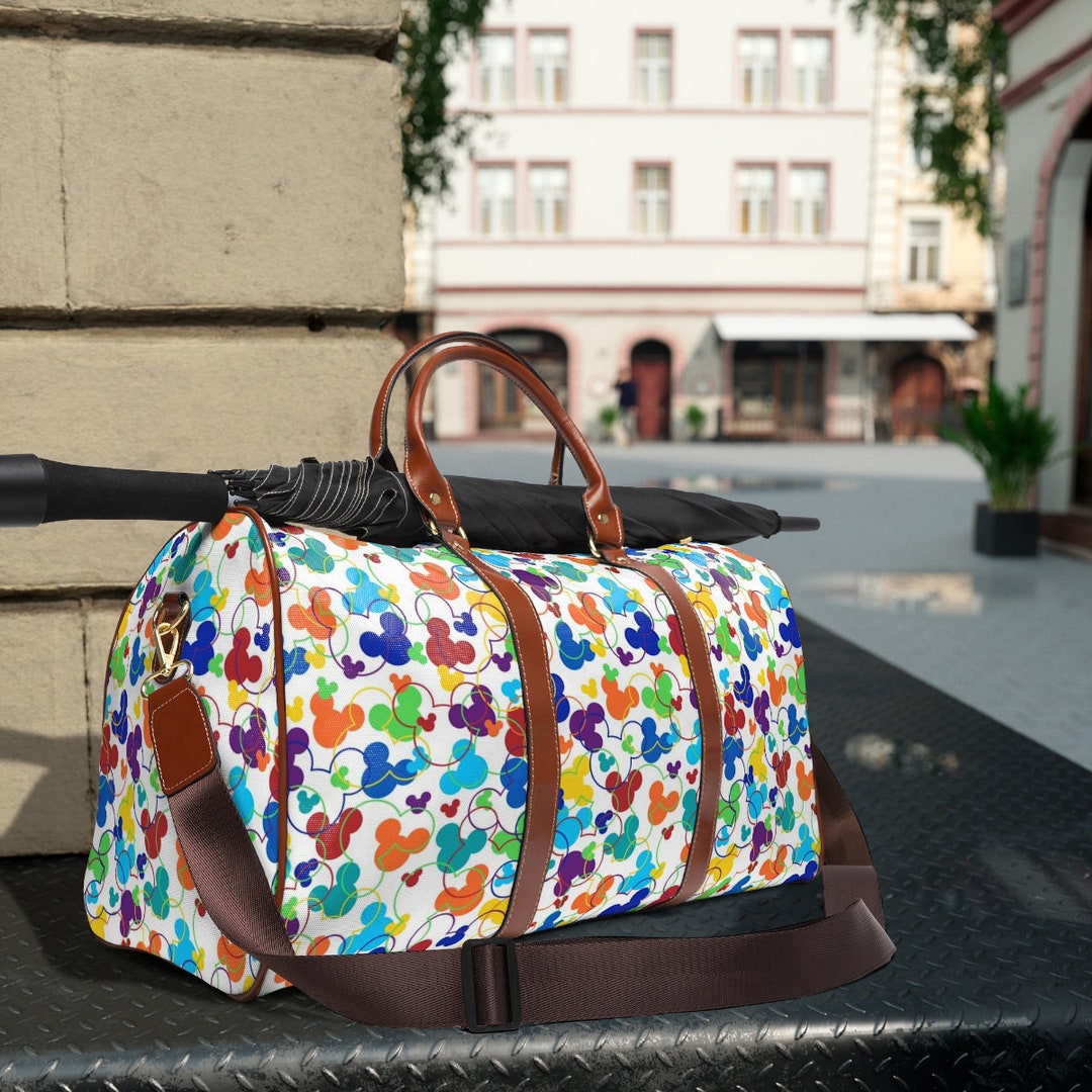 Mickey Rainbow Confetti Duffle Bag Disney Trip Bag Disney Travel Bag - Etsy