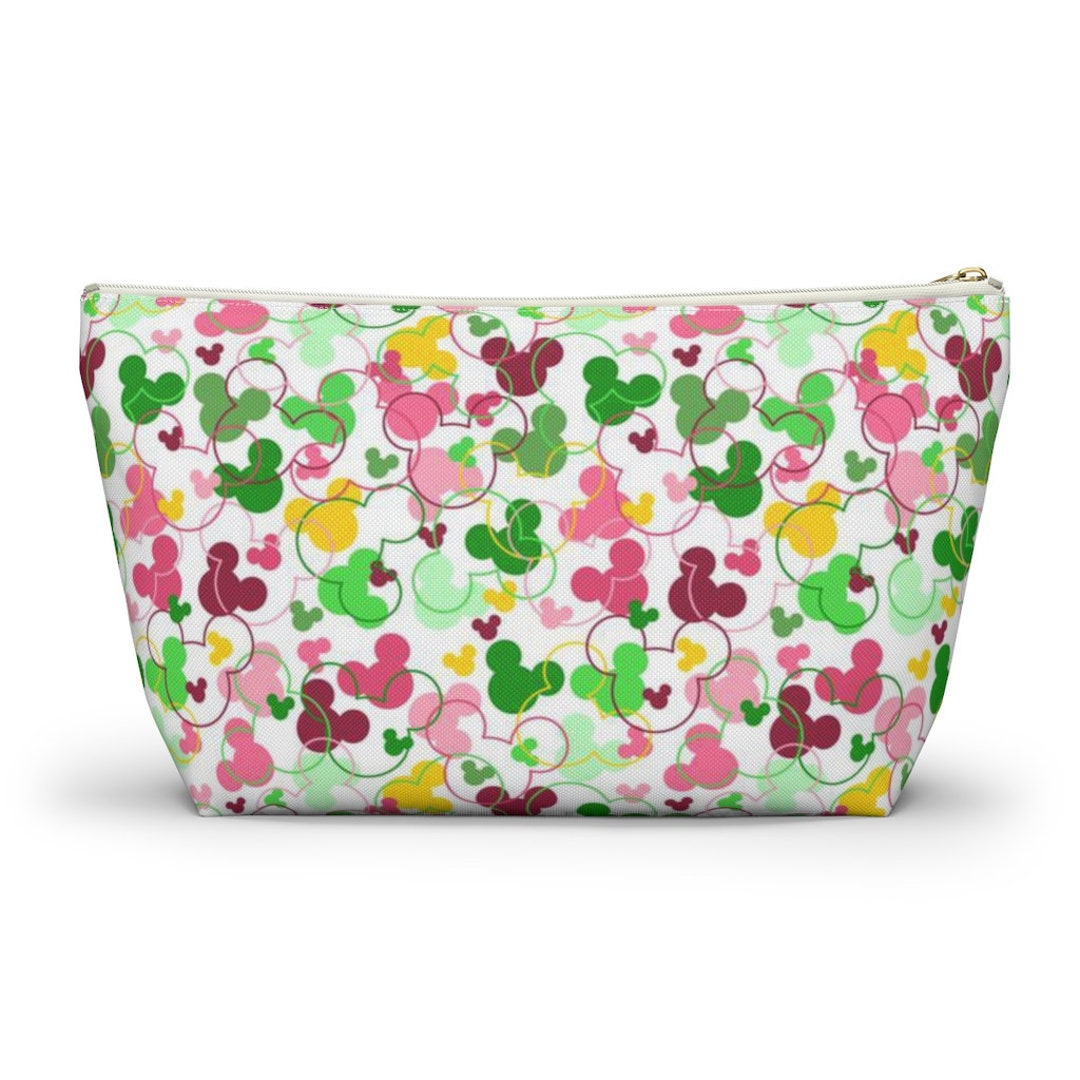 Mickey Pink and Green Confetti - Disney -zipper Accessory Pouch - Make ...