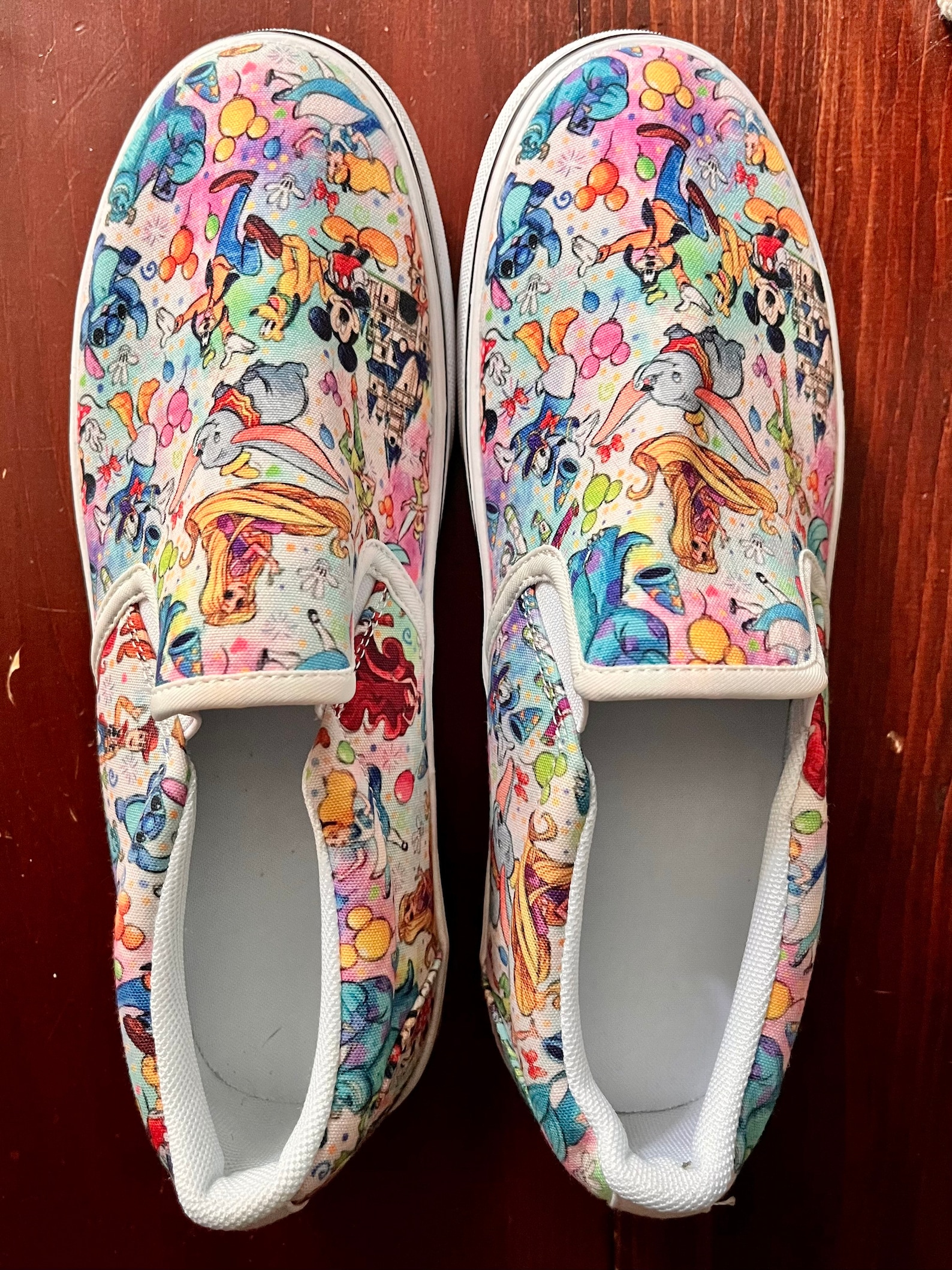 Disney Character Shoes - Disney Bounding - Rainbow - Women's Slip on ...