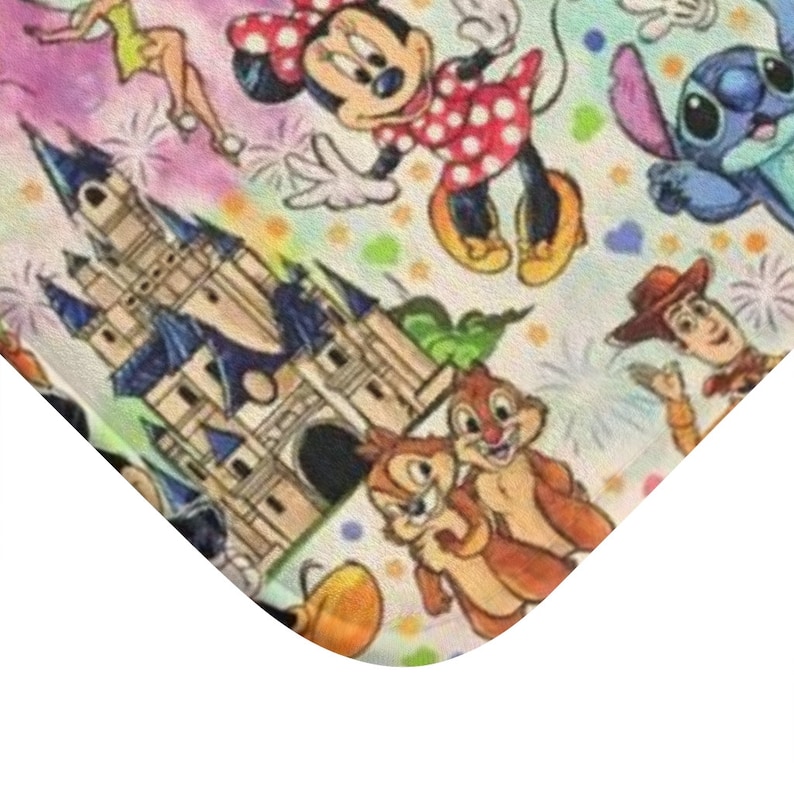 Disney Character Bath Mat Rainbow Bath Mat Disney Bathroom | Etsy