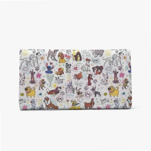 Disney Dogs - Dog Doodles- Disney - Foldable Wallet - Etsy