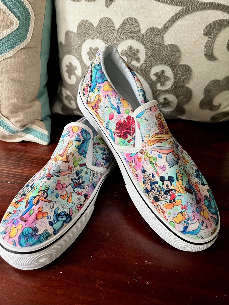 Disney Character Shoes - Disney Bounding - Rainbow - Women's Slip on ...