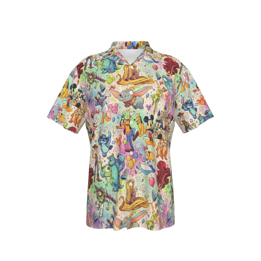 Disney Character Doodles - Vacation Shirt - Men's Hawaiian Shirt With ...
