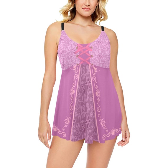 Rapunzel Swim Dress With Boy Shorts Tangled Swim Dress - Etsy