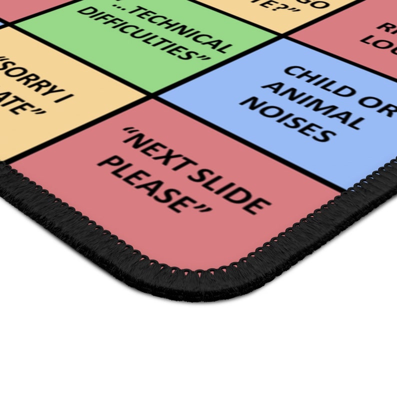 Conference Call Bingo Mouse Pad - Zoom Meeting Bingo - Work Bingo ...