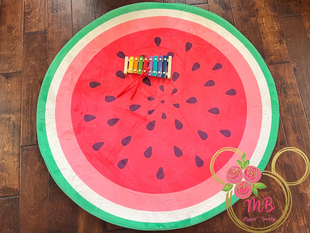 Watermelon Rug - Playroom Decor - Play Mat Rug - Etsy