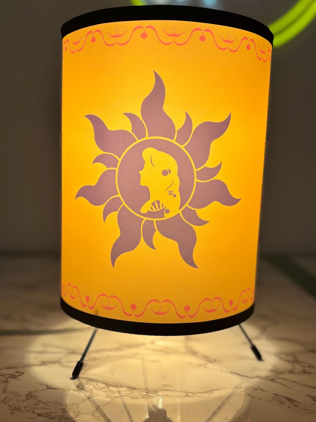 Tangled Inspired Lantern , Rapunzel Lantern Inspired, Tripod Lamp With ...