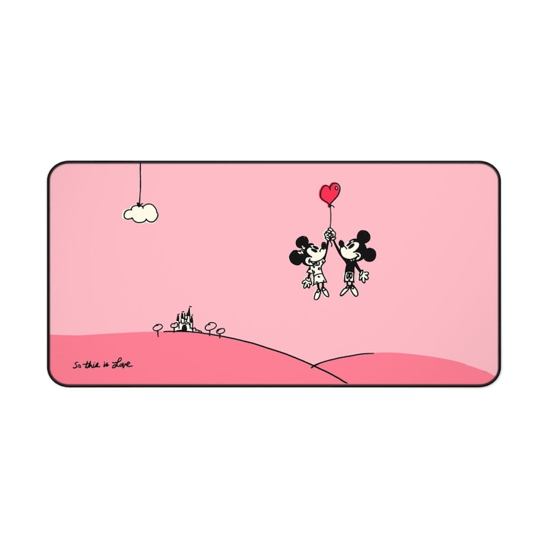 Mickey and Minnie Inspired Desk Mat - Etsy