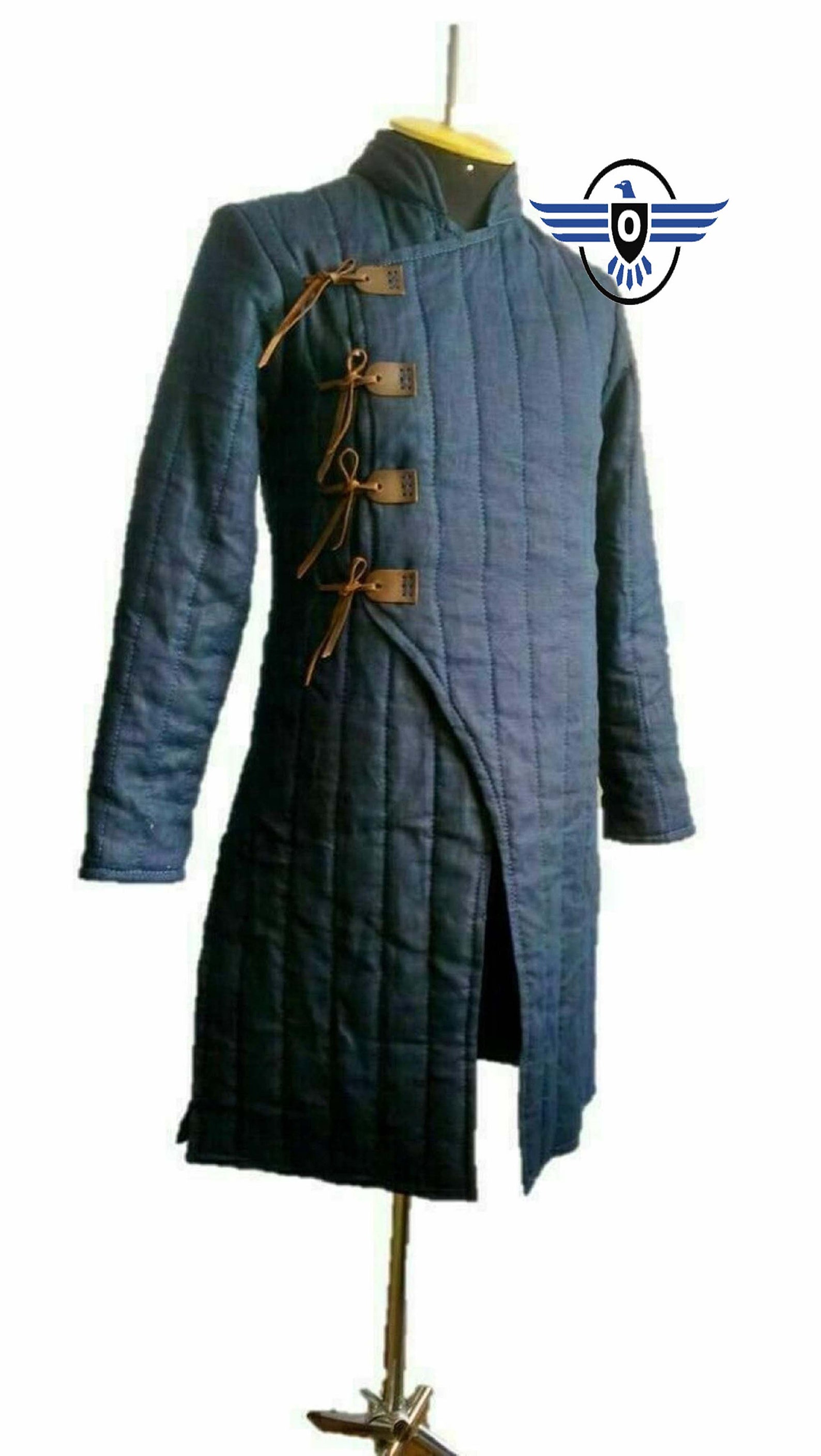 Medieval Blue Gambeson padded Gambeson Costume jacket - Etsy