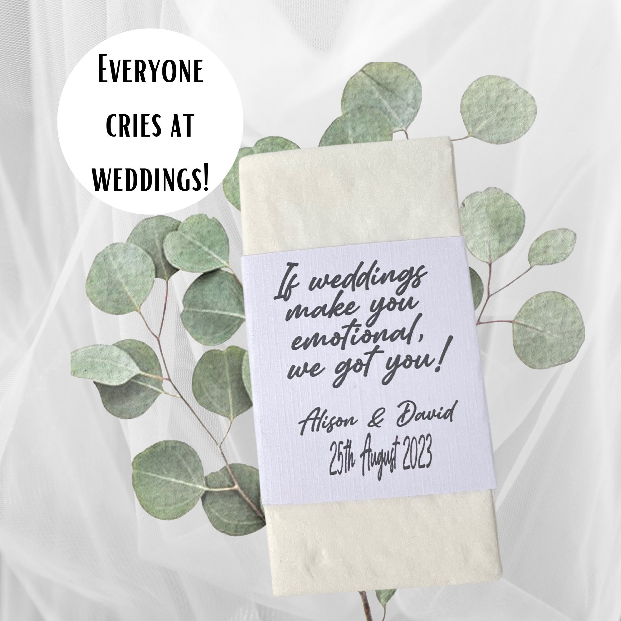Wedding Guest Tissue for the Big Day, Custom Happy Tears Bulk Bridal ...