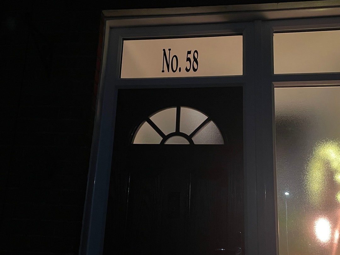 Front Door Number Decal, Vinyl Custom Made House Name Stickers ...