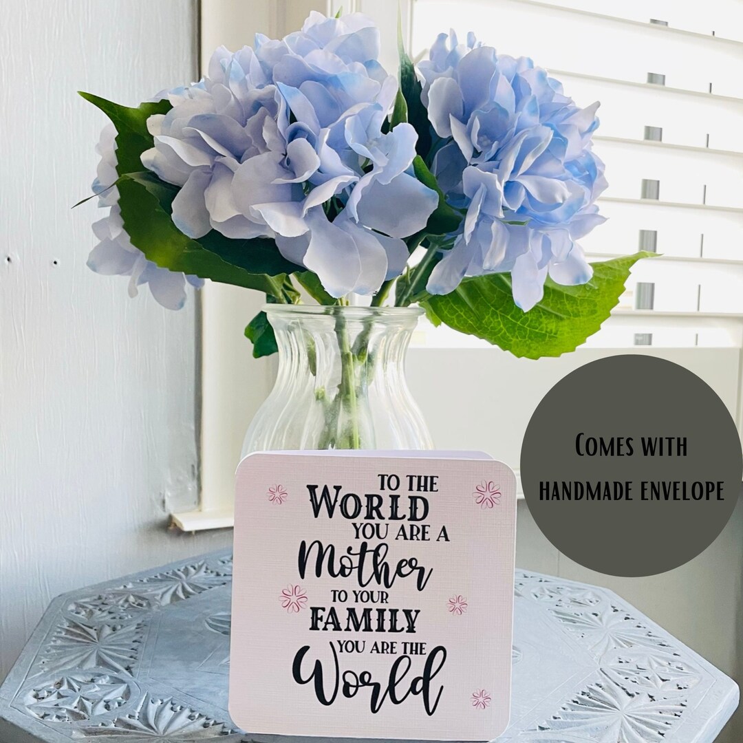 You Are the World Mum Happy Birthday Card, Heartfelt Handmade Special ...