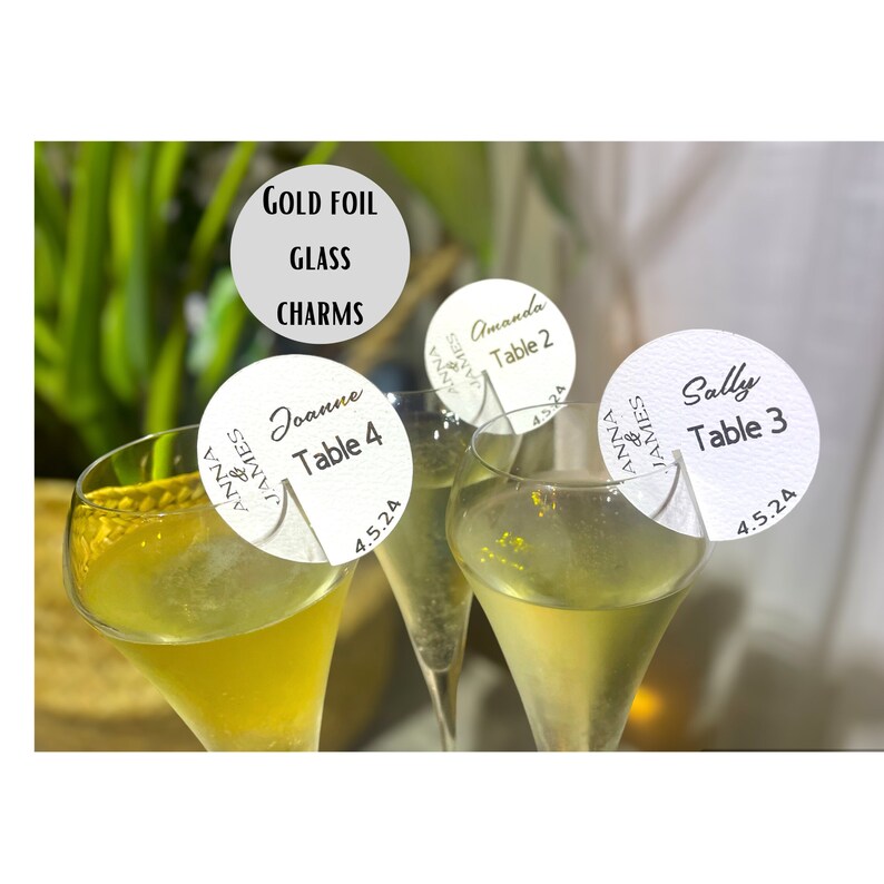 Wedding Breakfast Toast Drink Topper Tags, Custom Table Number Place ...