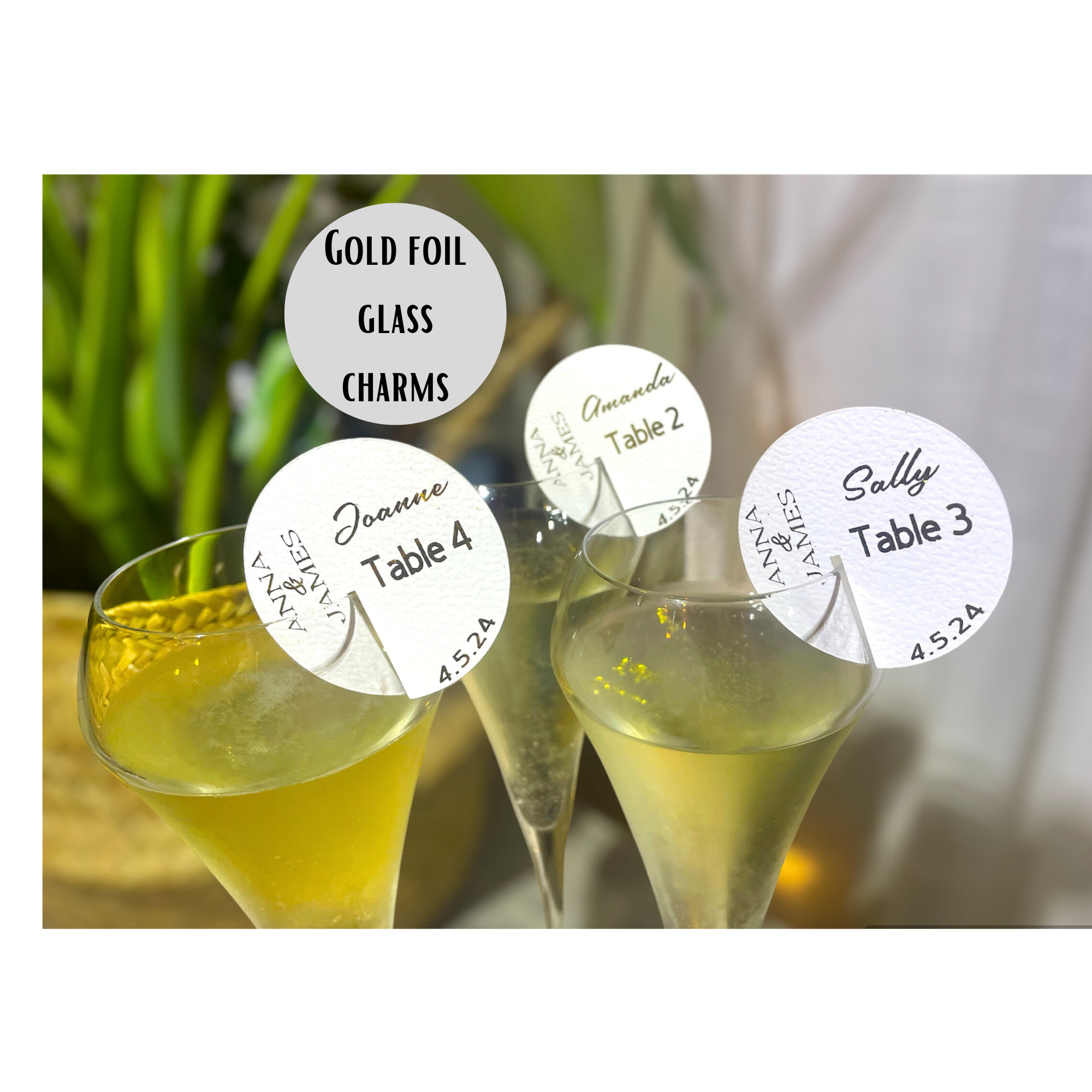 Wedding Breakfast Toast Drink Topper Tags, Custom Table Number Please ...