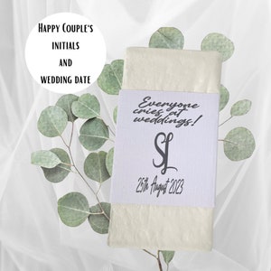 Wedding Guest Tissue for the Big Day, Custom Happy Tears Bulk Bridal ...