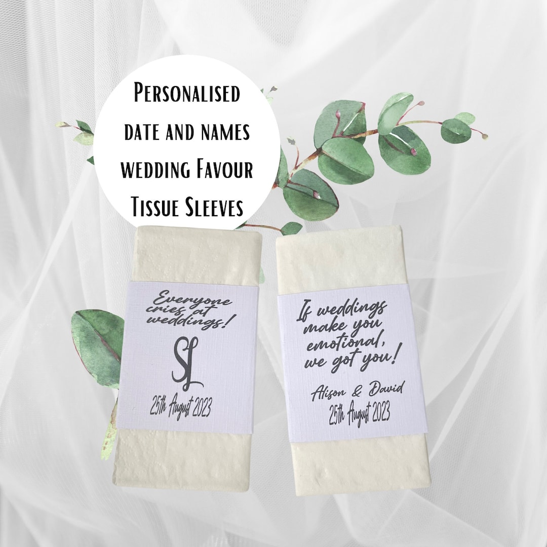 Wedding Guest Tissue for the Big Day, Custom Happy Tears Bulk Bridal ...