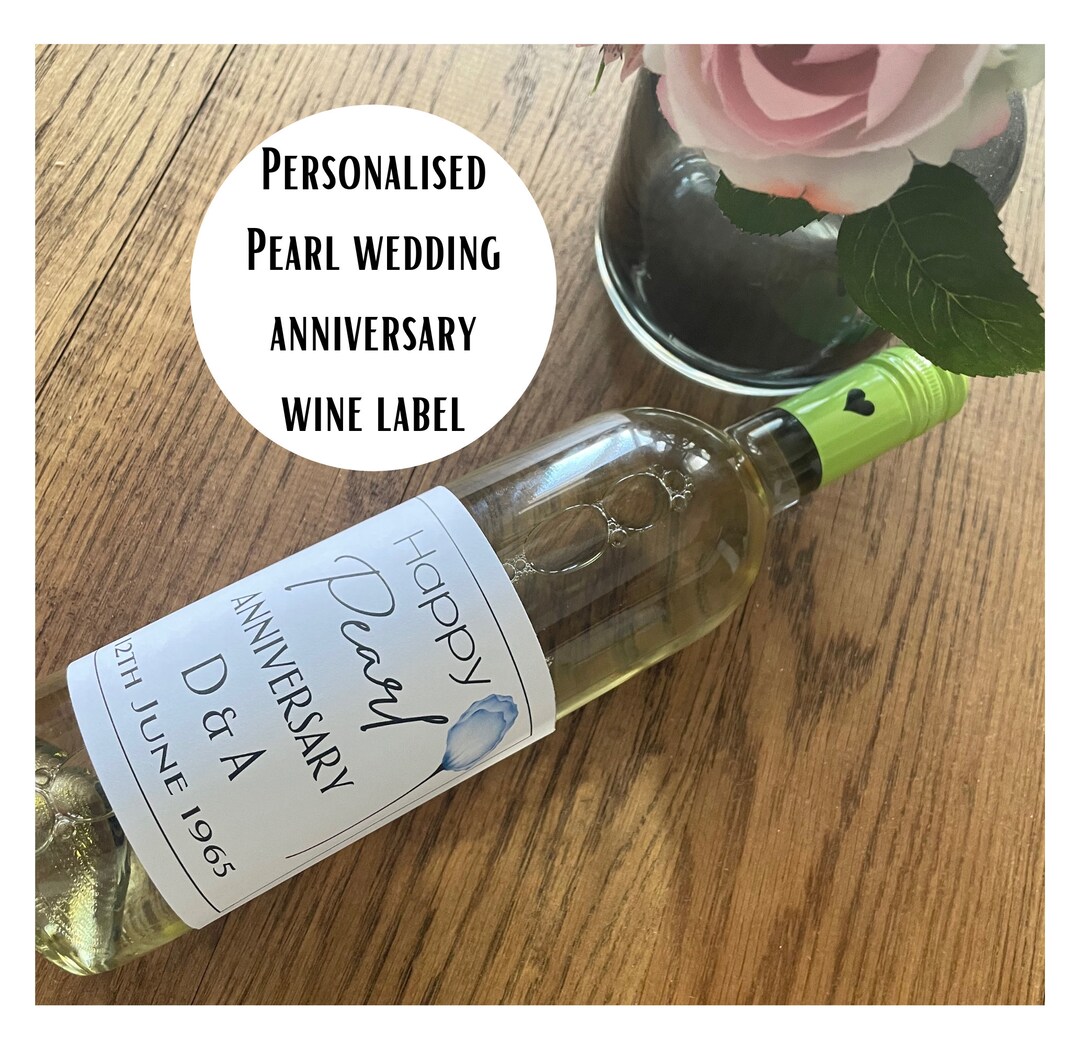 Custom Wine Bottle Labels With Floral Design Personalised Prosecco ...