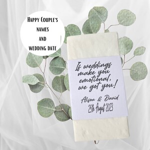 Wedding Guest Tissue for the Big Day, Custom Happy Tears Bulk Bridal ...