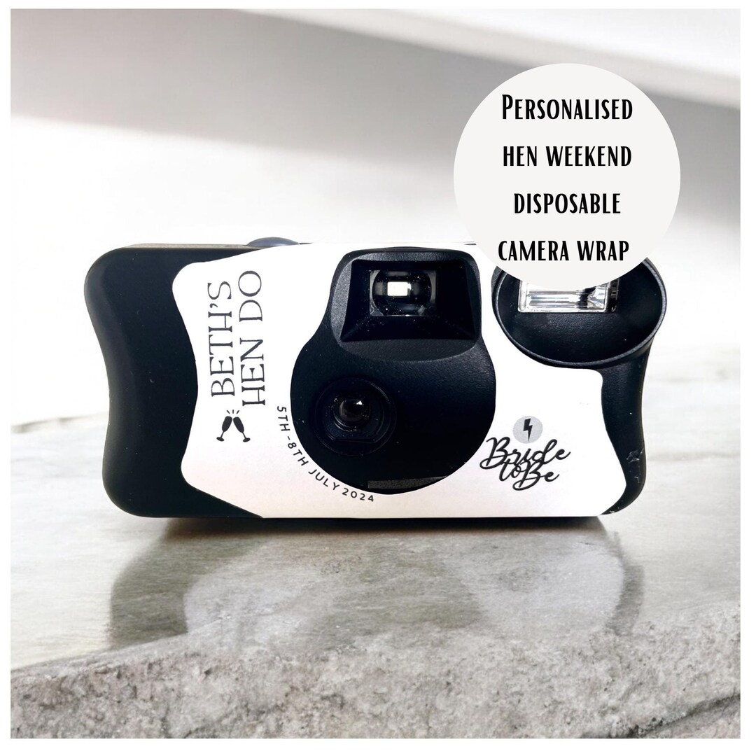 Hen Party Disposable Camera Stickers Custom DIY Engagement Party ...