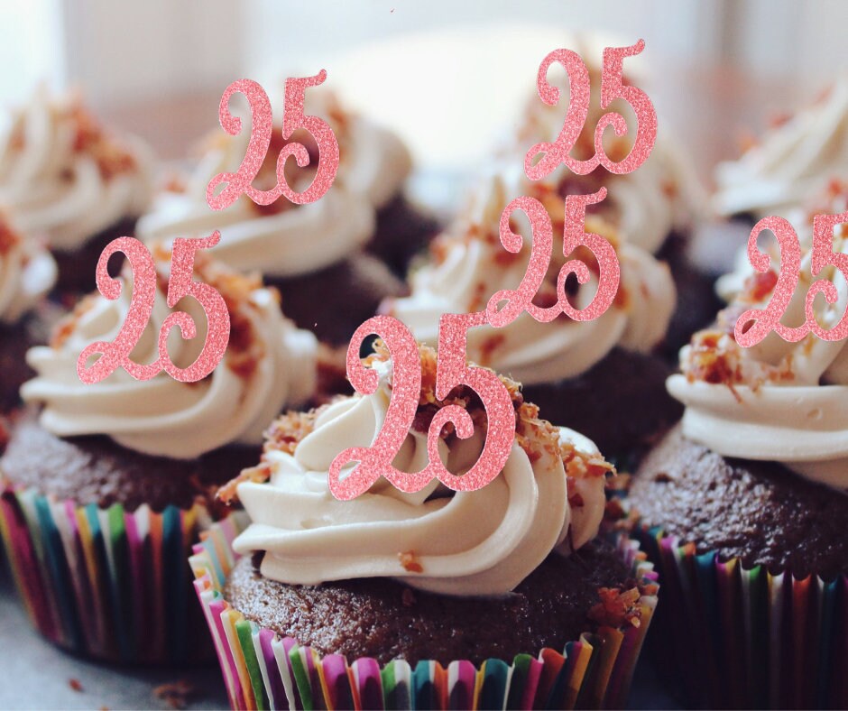 Happy Birthday Cupcake Toppers Set of 4 or 6 Small - Etsy