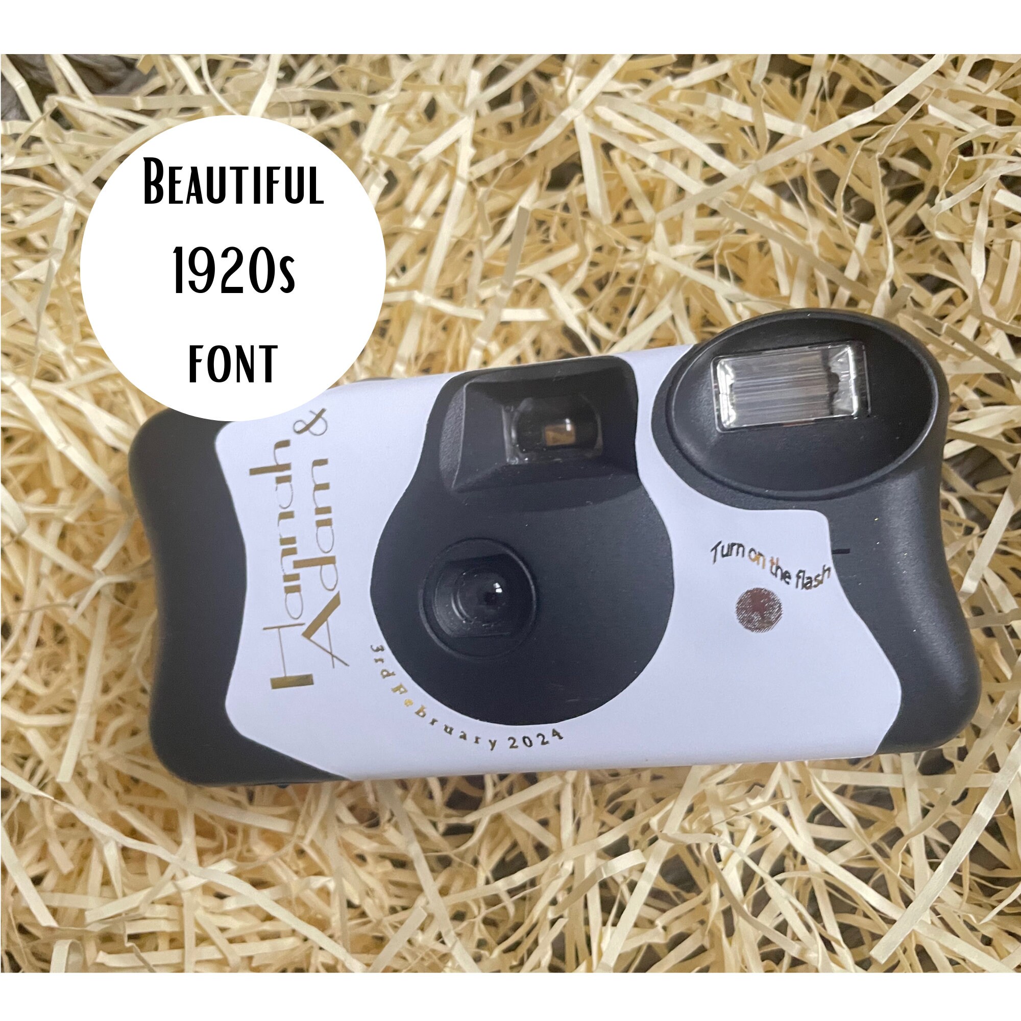 Great Gatsby Theme Disposable Camera Wrap Wedding Stickers, Minimalist ...