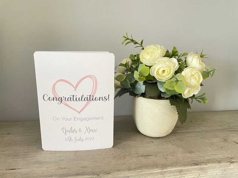 Congratulations on Your Engagement Card Personalised - Etsy