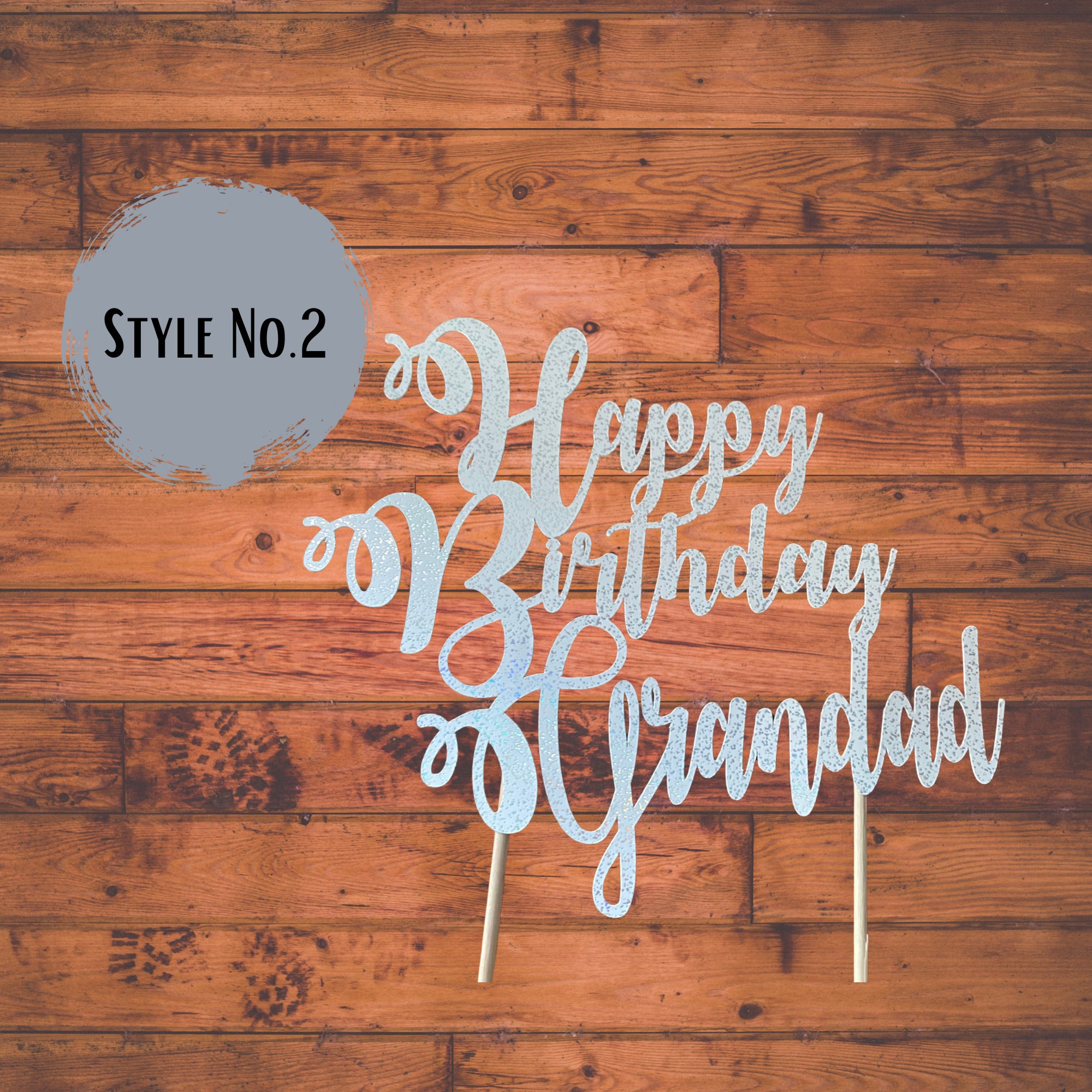 Happy Birthday Grandad Cake Topper Grandpa Birthday Cake - Etsy UK