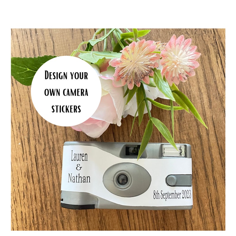Custom Disposable Camera Sticker Wedding Table Favours - Etsy