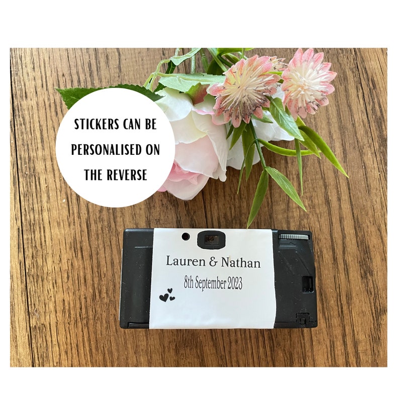 Custom Disposable Camera Sticker Wedding Table Favours - Etsy