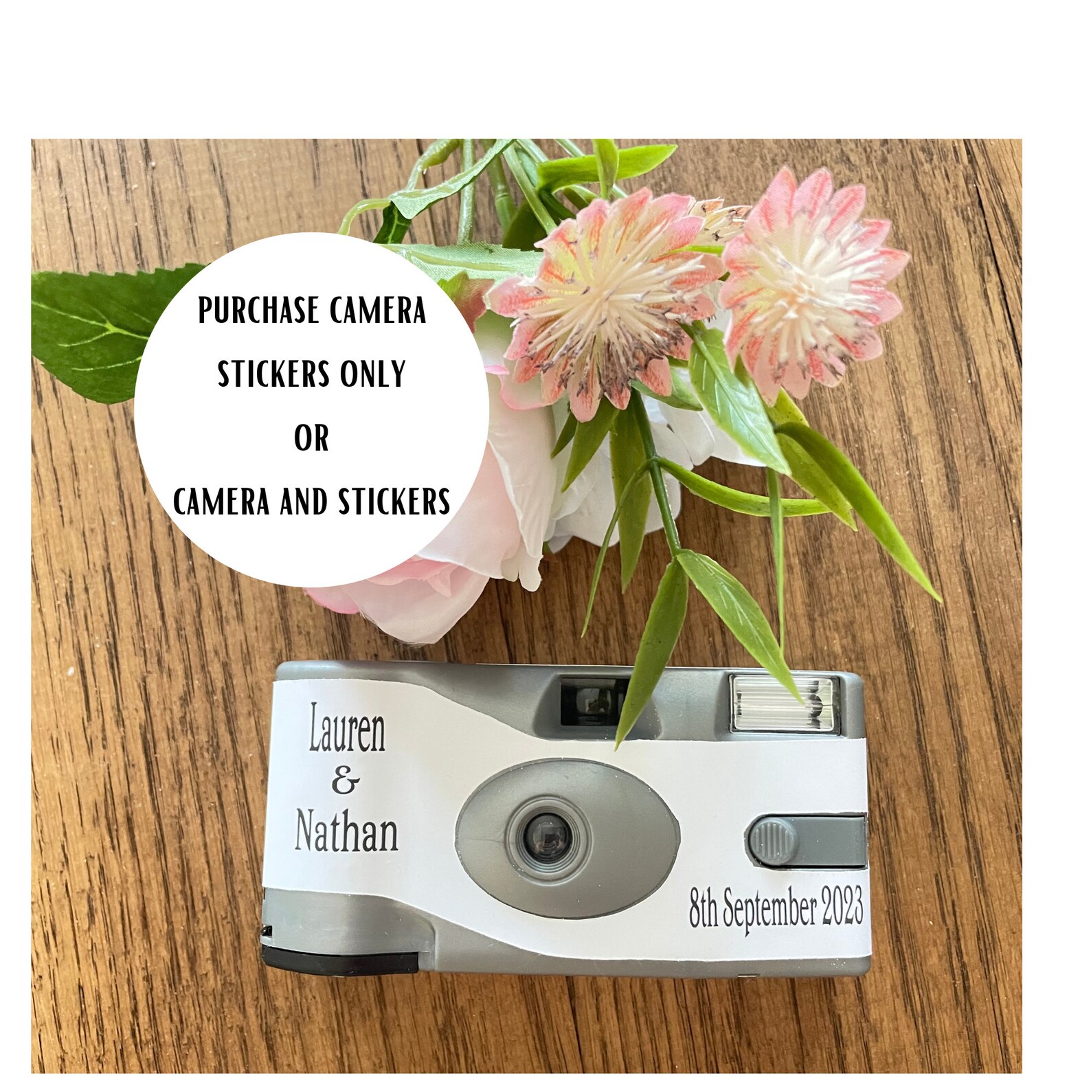 Custom Disposable Camera Sticker Wedding Table Favours - Etsy