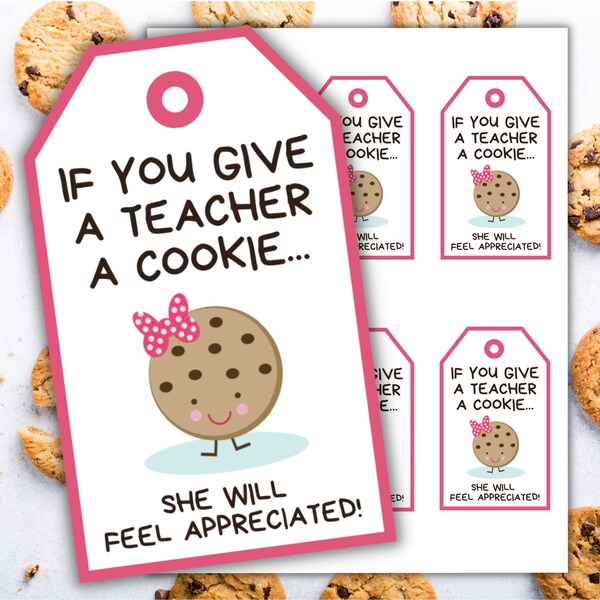 Teacher Appreciation If You Give a Teacher a Cookie Gifts - Etsy