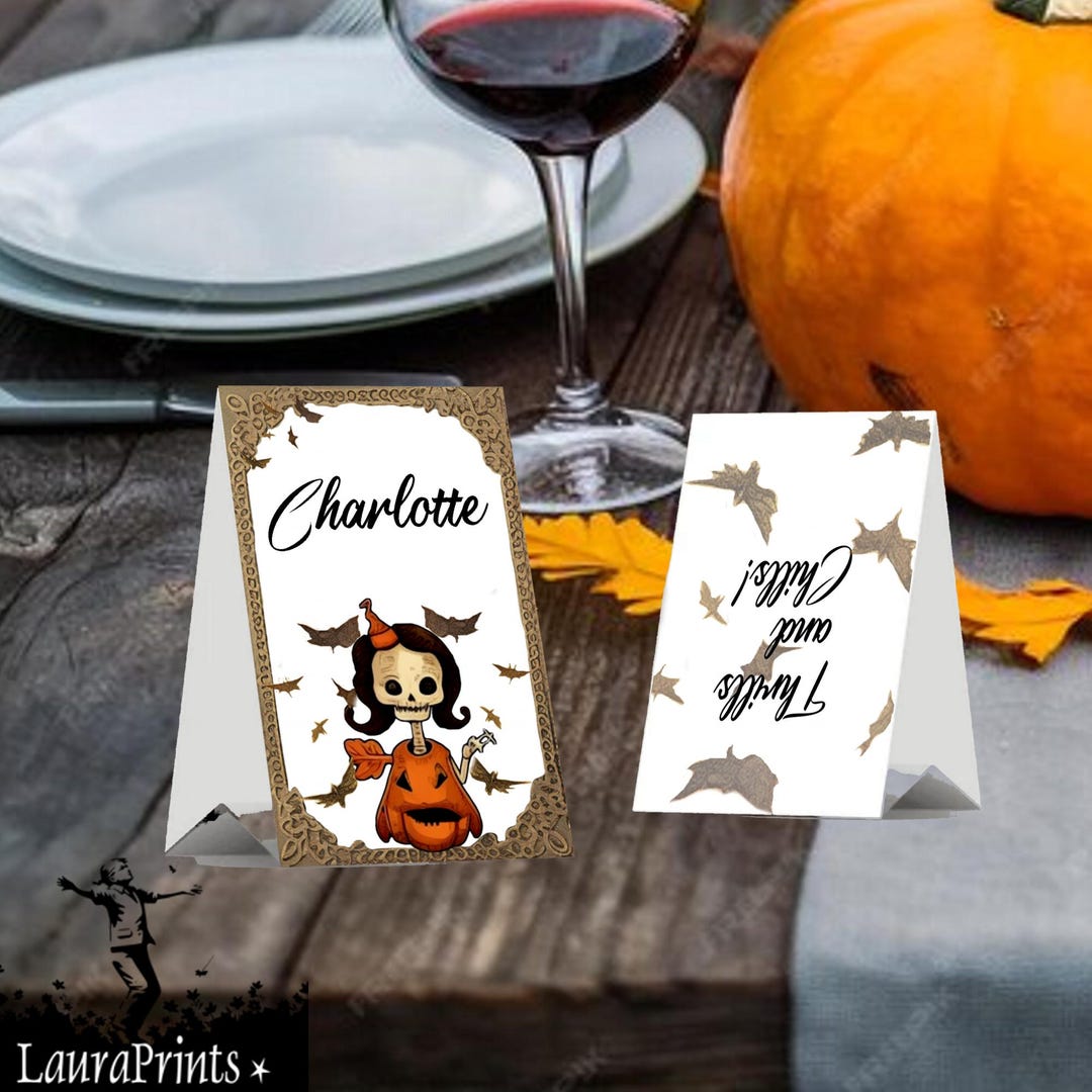 Editable Halloween Table Markers: Digital Download (word & Powerpoint ...